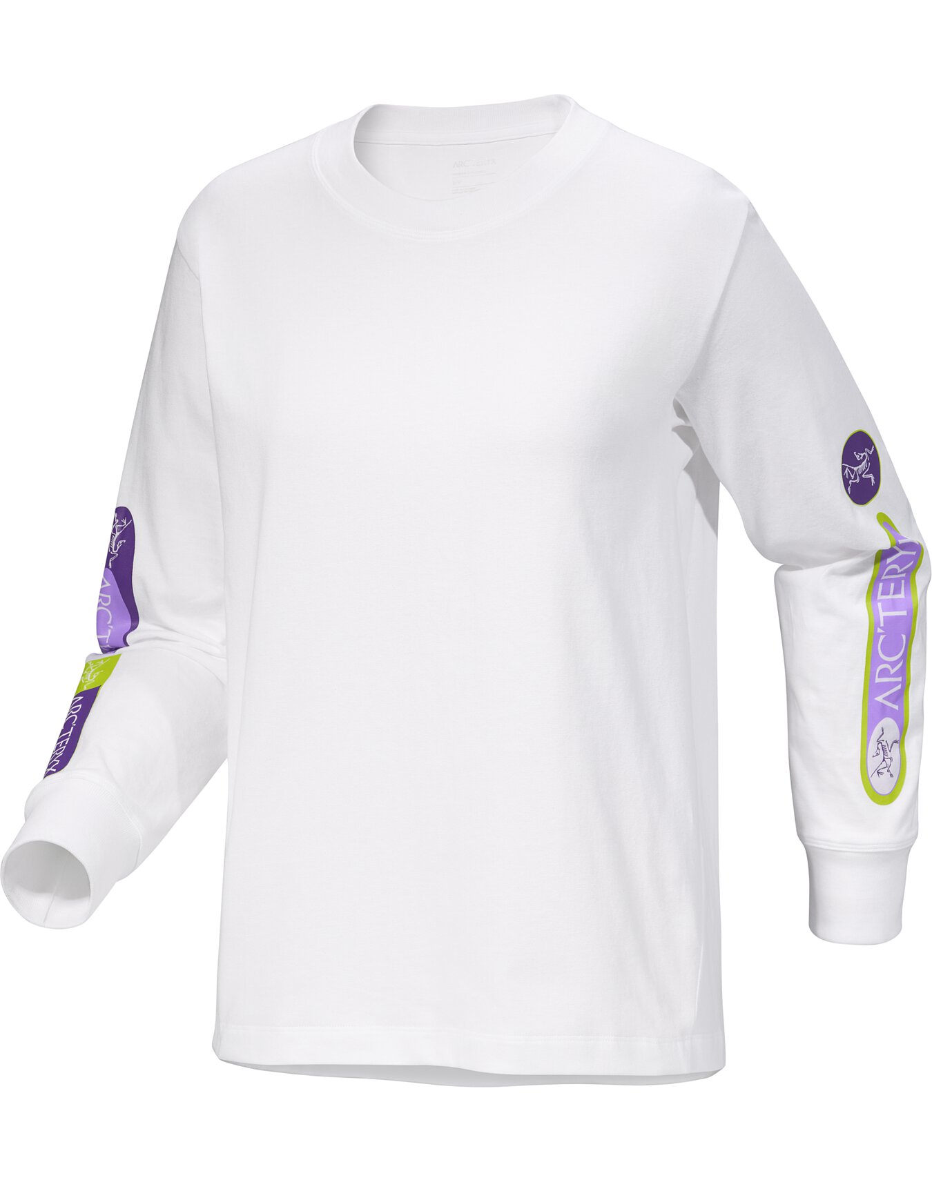 T-shirt à manches longues et col rond en coton Kragg Sticker Femme ...